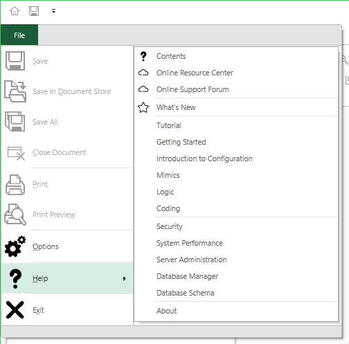 Using Help Guide Display Geo Scada Expert Help Geo Scada Expert Help